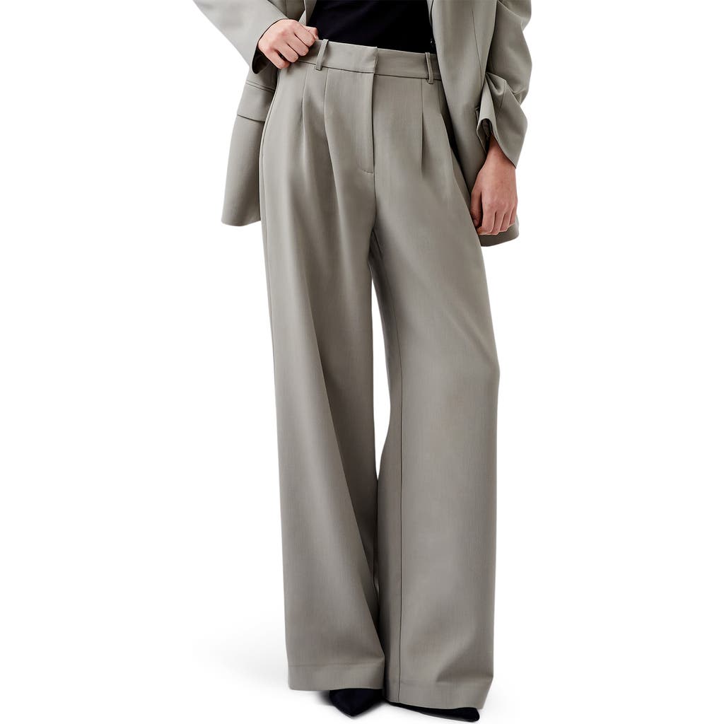 FRENCH CONNECTION Azra Wide Leg Twill Pants